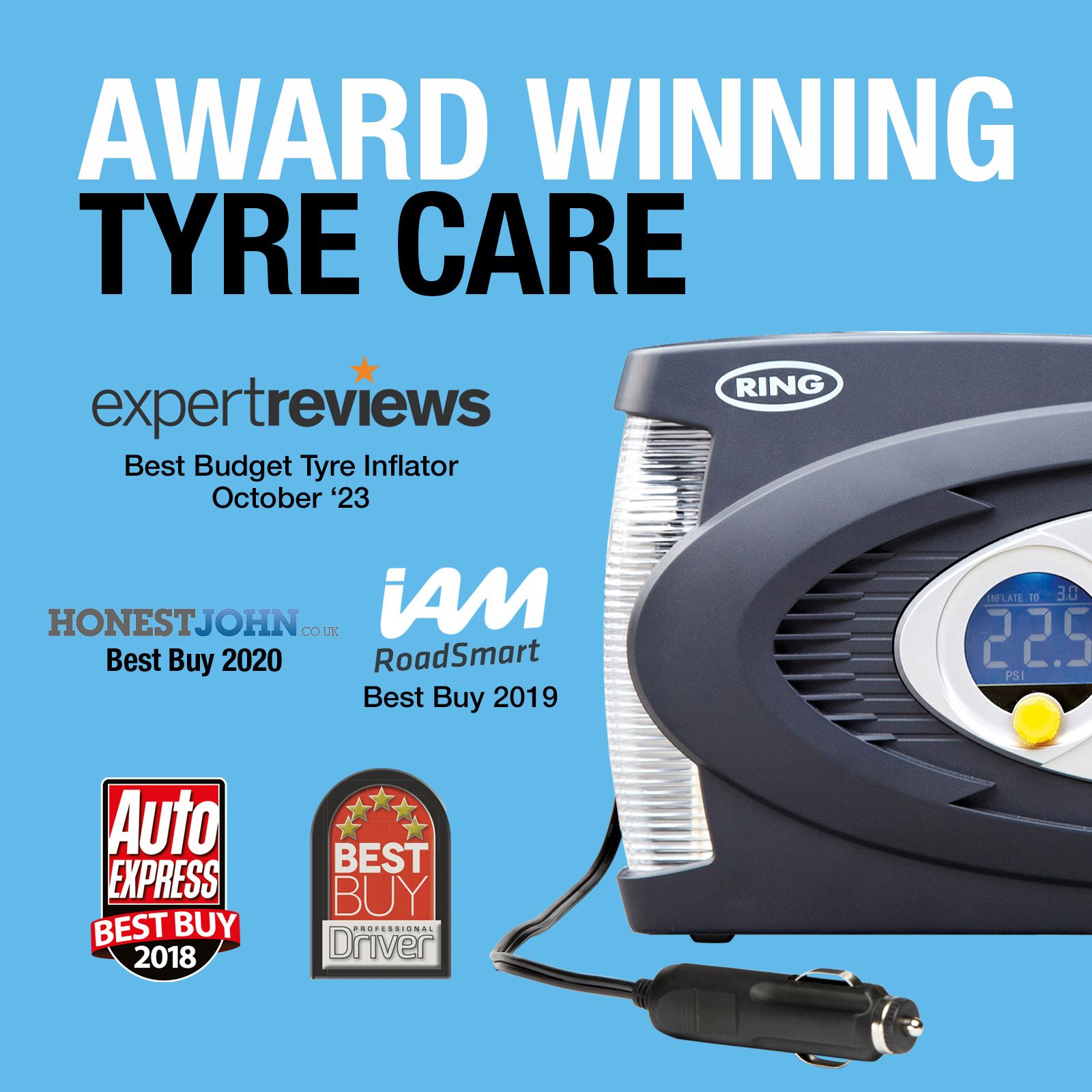 RAC635 Preset Digital Tyre Inflator 12V DC